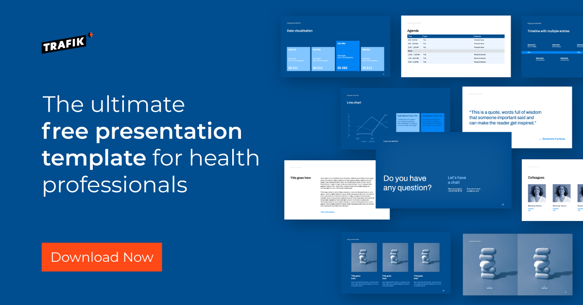 Fully editable presentation template - TRAFIK Studio